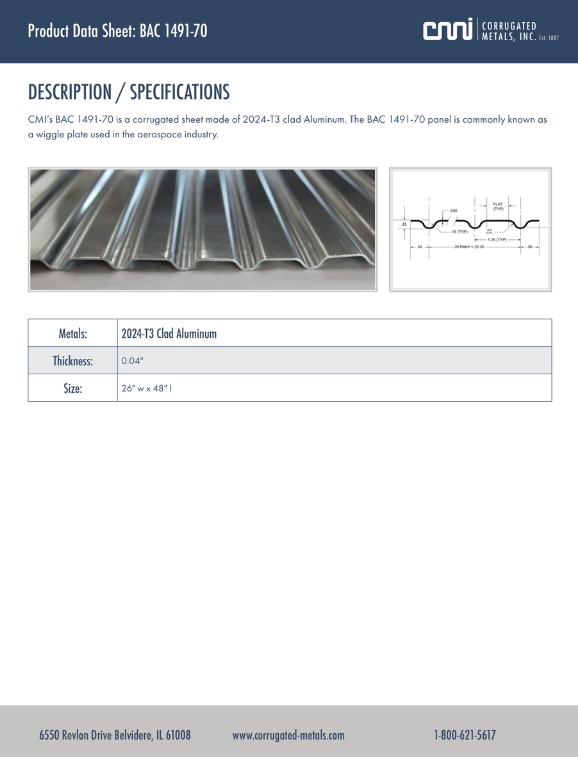 BAC 1491-70 Data Sheet Download